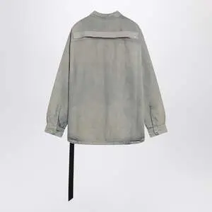 Rick Owens Jumbo Shirt In Pearl Vintage Denim