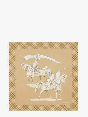Burberry Heritage Horseman Print Silk Scarf - Multicolor