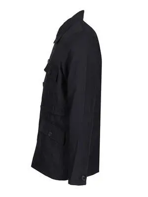 Paul Smith Linen Field Jacket With Printed Lining