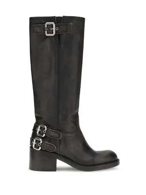 Chloé Dakota Knee-high Biker Boots - Black