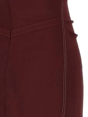 Victoria Beckham Bela Midi Dress With Draping - Multicolor