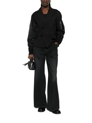 Sacai Wide-leg Denim Jeans With Detachable Belt - Multicolor