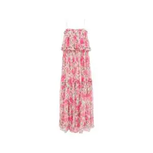 Chloé Floral Print Silk Maxi Dress - Pink
