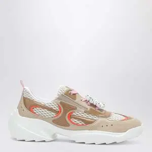 ROGER VIVIER Roger Vivier "Viv" Run Sneakers With Crystal Buckle Cream
