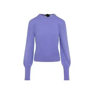 LANVIN Lanvin Grosgrain Detail Wool Jumper Blue