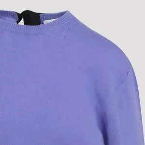 LANVIN Grosgrain Detail Wool Jumper - Blue