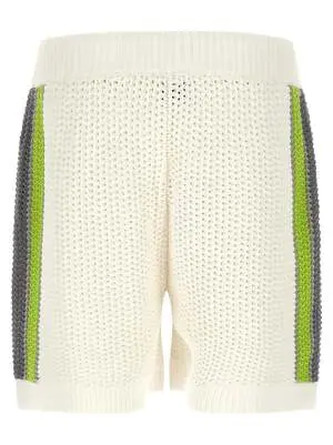 Casablanca Stripe Crochet Bermuda Shorts - Multicolor