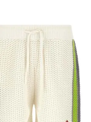 Casablanca Stripe Crochet Bermuda Shorts - Multicolor