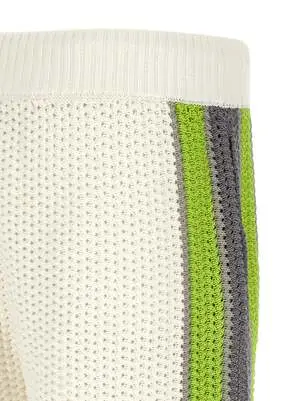 Casablanca Stripe Crochet Bermuda Shorts - Multicolor