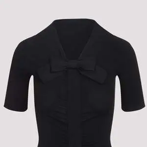 Valentino Garavani Viscose Midi Dress With Bow Detail