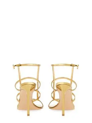 GIANVITO ROSSI Mondry" Strappy High Heel Sandals - Gold