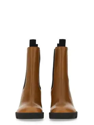 Burberry Leather Chelsea Boots - Multicolor