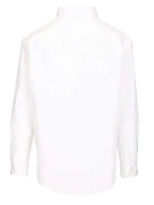 Saint Laurent Cassandre Shirt In Stretch Cotton Poplin