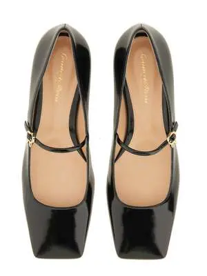 GIANVITO ROSSI Ballerina Christina 05 Mary Jane Flats - Black