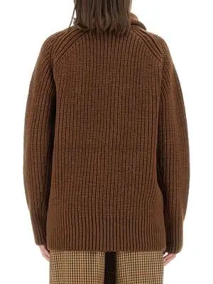 Dries Van Noten Regular Fit Zip-up Shirt - Brown