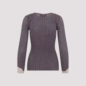Valentino Garavani Ribbed Lurex Cardigan