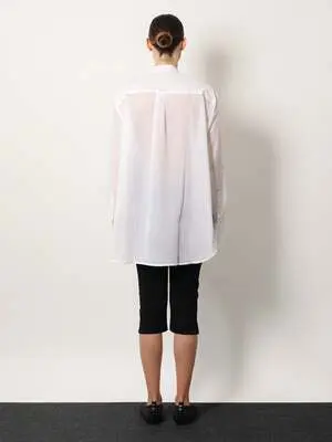 TOTEME Stand Collar Organic Cotton Shirt - Multicolor