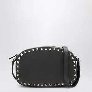 Valentino Garavani Rockstud Camera Case Crossbody Bag In Leather - Black