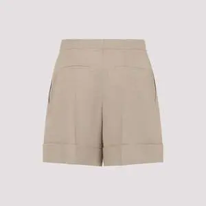 Valentino Garavani Beige Viscose And Linen Shorts