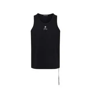 MASTERMIND WORLD Glass Beaded Loopwheel Tank Top