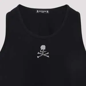 MASTERMIND WORLD Glass Beaded Loopwheel Tank Top