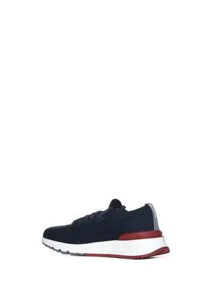 Brunello Cucinelli Knitted Lace-up Sneakers