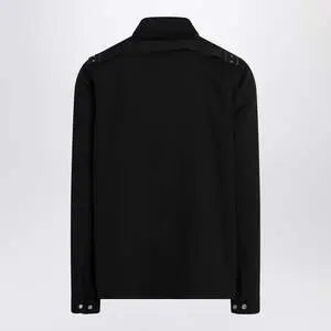 Rick Owens Zip-up Wool Shirt Jacket - Black