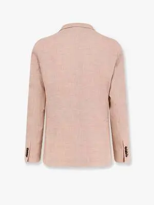 Tagliatore Single-breasted Linen And Virgin Wool Blazer