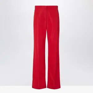Fendi Technical Viscose Wide-leg Trousers - Red