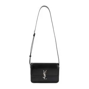 Saint Laurent Solferino Shoulder Bag With Clasp - Black