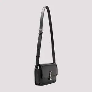 Saint Laurent Solferino Shoulder Bag With Clasp - Black
