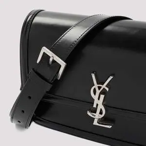 Saint Laurent Solferino Shoulder Bag With Clasp - Black