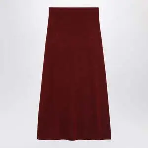 Max Mara Max Mara Stretch Cashmere Knit Long Skirt Red