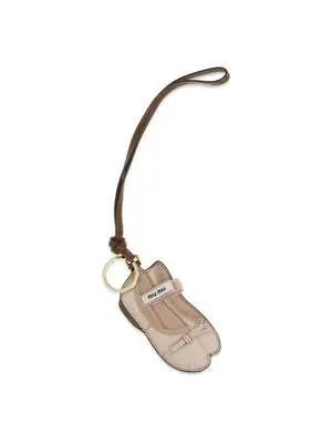 Miu Miu Ballet Leather Keyring - Pink