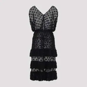 Dries Van Noten Dally Midi Dress - Black