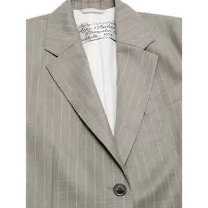 Acne Studios Grey Wool Pinstripe Blazer