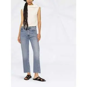 TOTEME Cropped Organic Cotton Denim Jeans - Blue