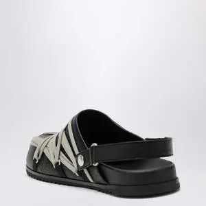 Rick Owens Woven Lace Mules - Black