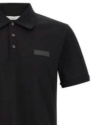 Givenchy Logo Patch Polo Shirt - Black