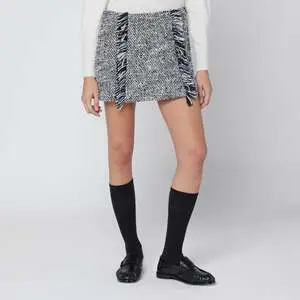 DURAZZI MILANO Wool-blend Mini Skirt - Black