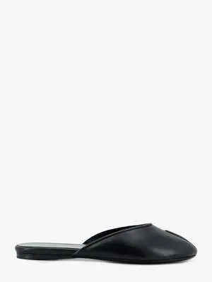 JUDE Flat Leather Sandals - Black