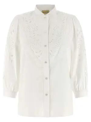 Valentino Garavani Embroidered Cotton Poplin Shirt