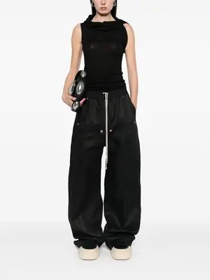 Rick Owens Knitted Wool Top With Cowl Neck - Multicolor