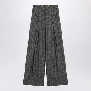 Dolce & Gabbana Wide Leg Striped Trousers