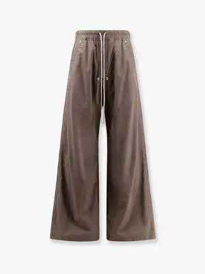 Rick Owens Wide Leg Cotton Trousers - Gray