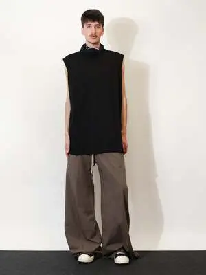 Rick Owens Wide Leg Cotton Trousers - Gray