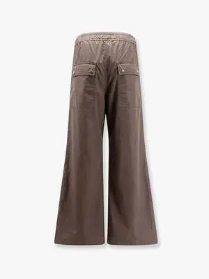 Rick Owens Wide Leg Cotton Trousers - Gray