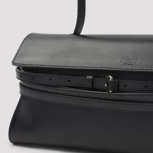 Moschino Nappa Leather Shoulder Bag - Black