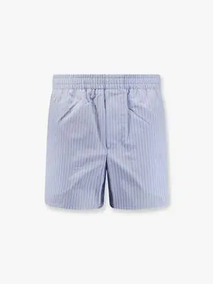 AMI Paris Cotton Bermuda Shorts With Pin Stripes - Multicolor