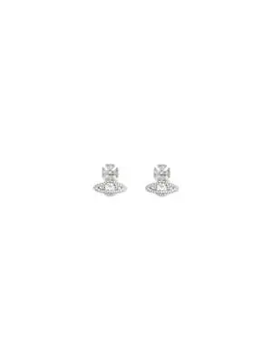 VIVIENNE WESTWOOD Mila Orb Earrings With Crystal Embellishments - Silver